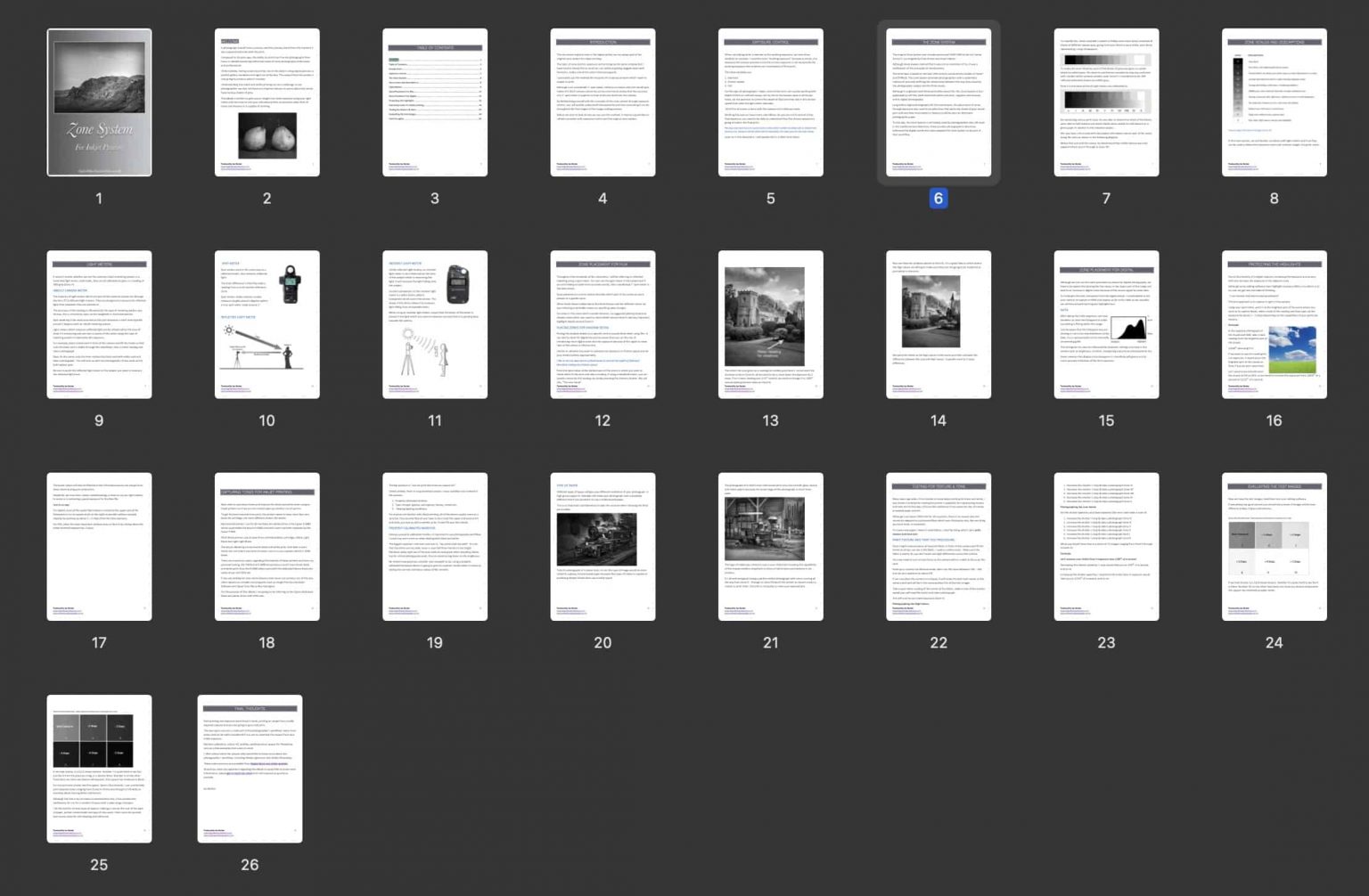 Zone System For Printing